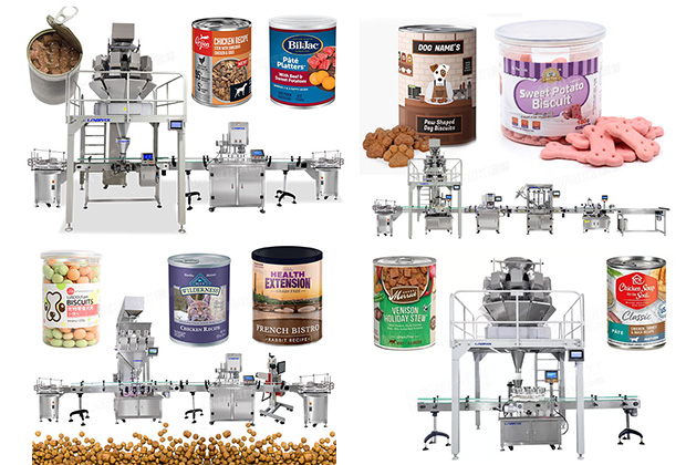 Automatic Pet Food Bottles Weighing Filling Capping and Labeling Lines